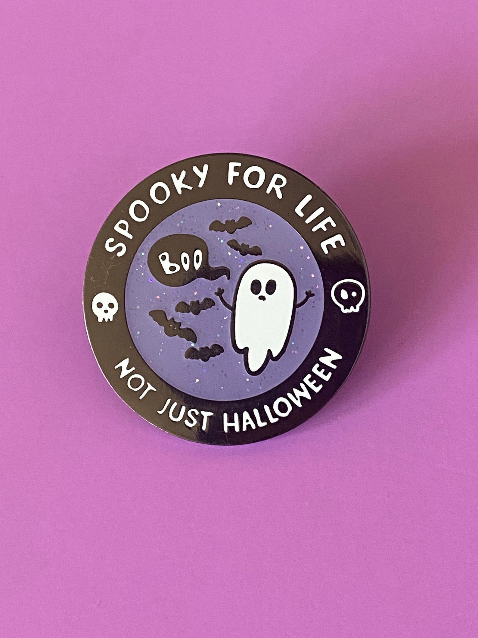 Ghost Pin Halloween Pin Enamel Pin Spooky Pin Sparkly - Etsy