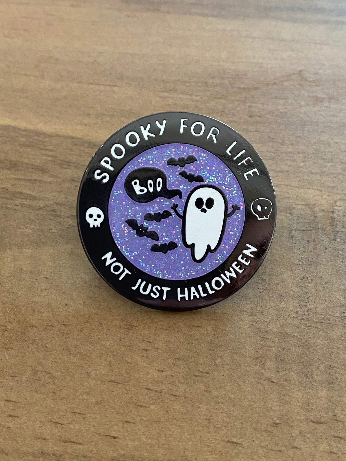 Ghost Pin Halloween Pin Enamel Pin Spooky Pin Sparkly - Etsy