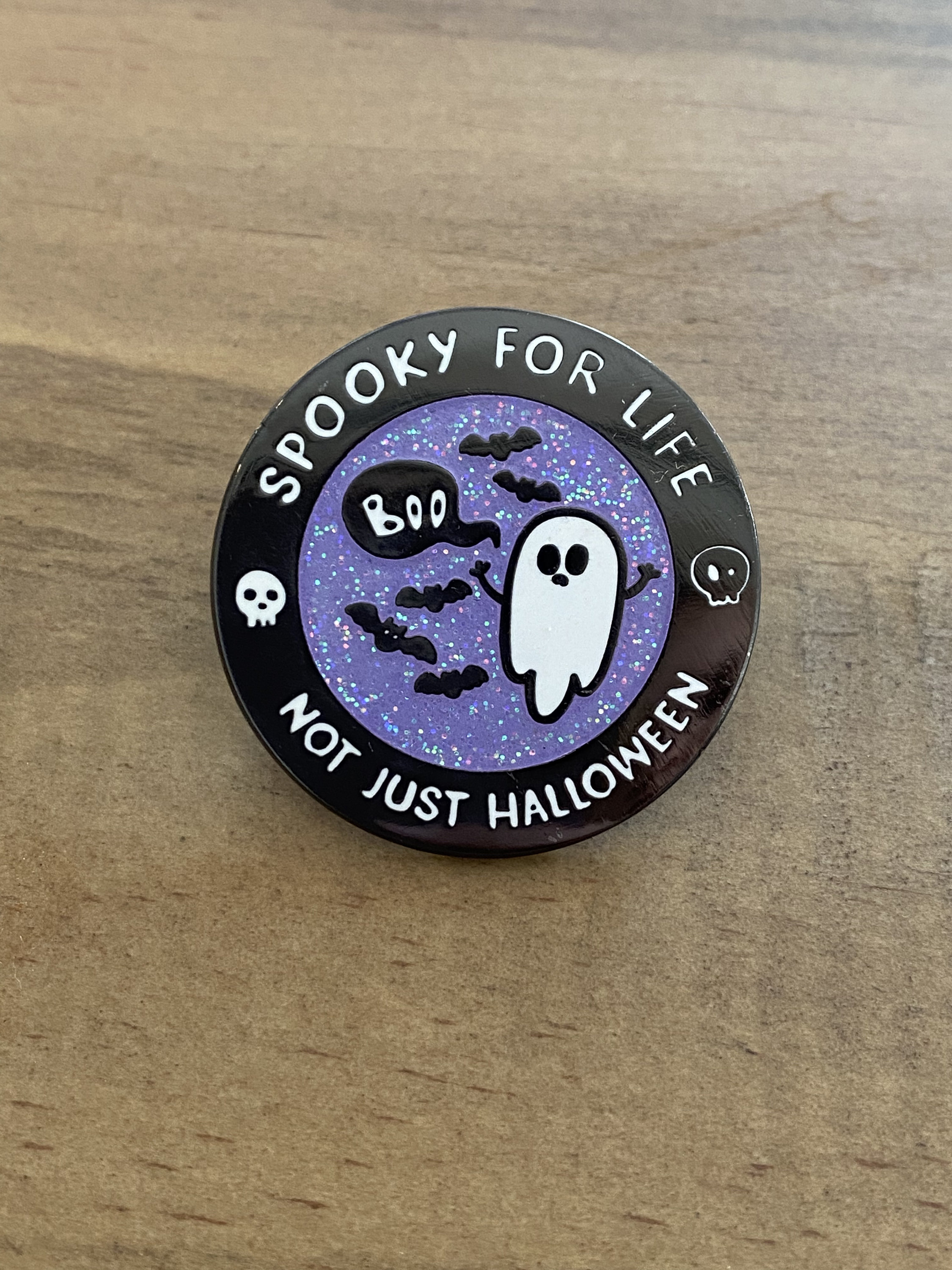 Ghost Pin Halloween Pin Enamel Pin Spooky Pin Sparkly - Etsy
