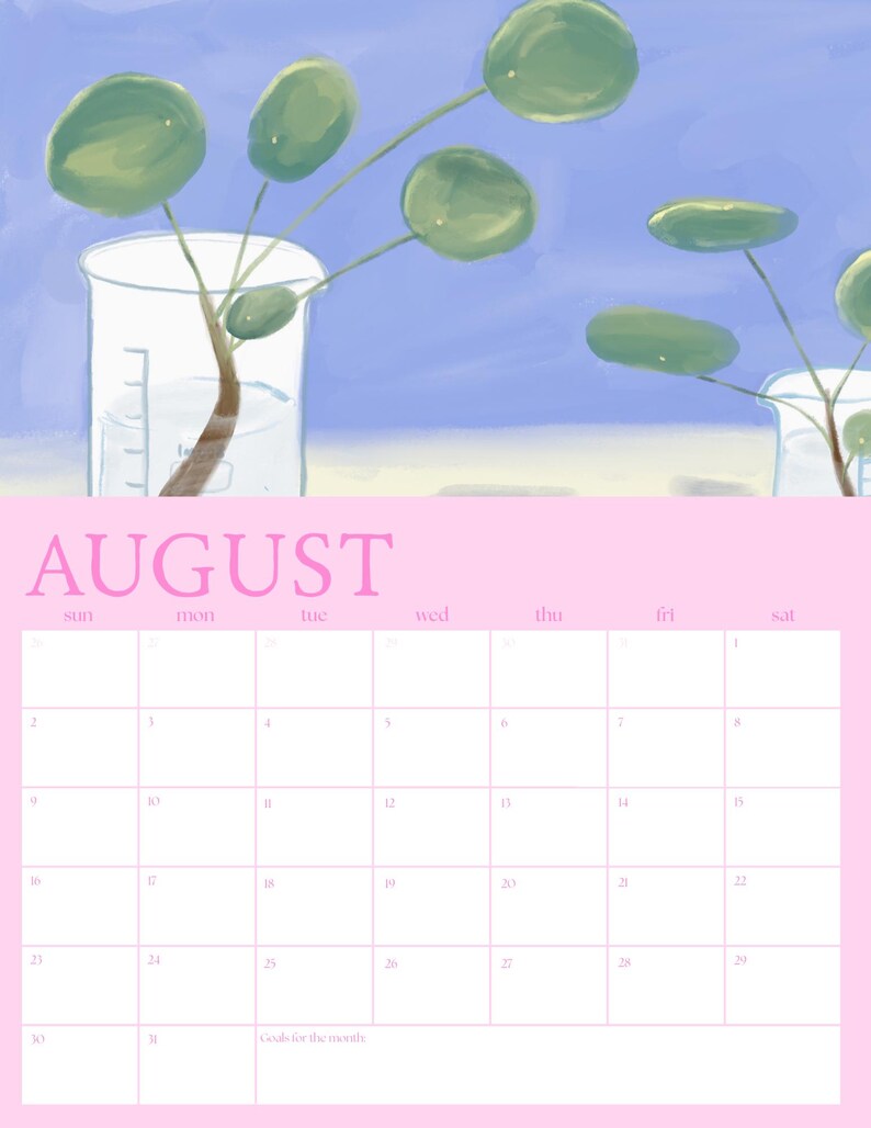 Biology Grad Student Calendar 2026 | STEM Life Printable Research Wall ...