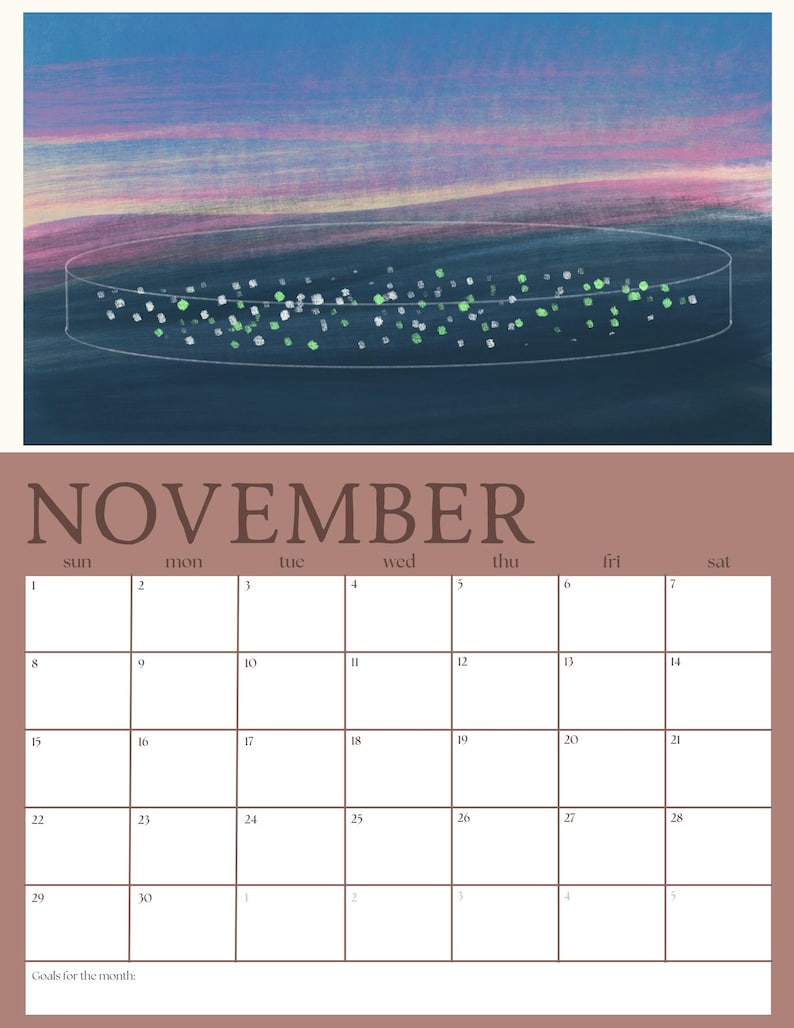 Biology Grad Student Calendar 2026 | STEM Life Printable Research Wall ...