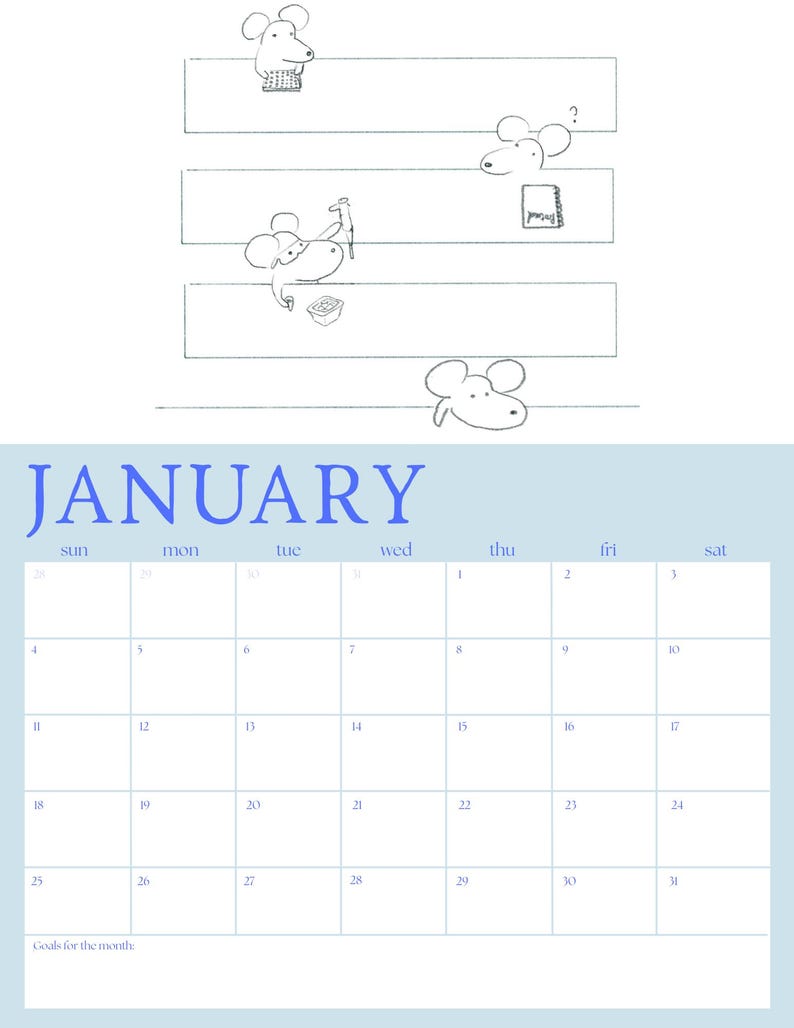 Biology Grad Student Calendar 2026 | STEM Life Printable Research Wall ...