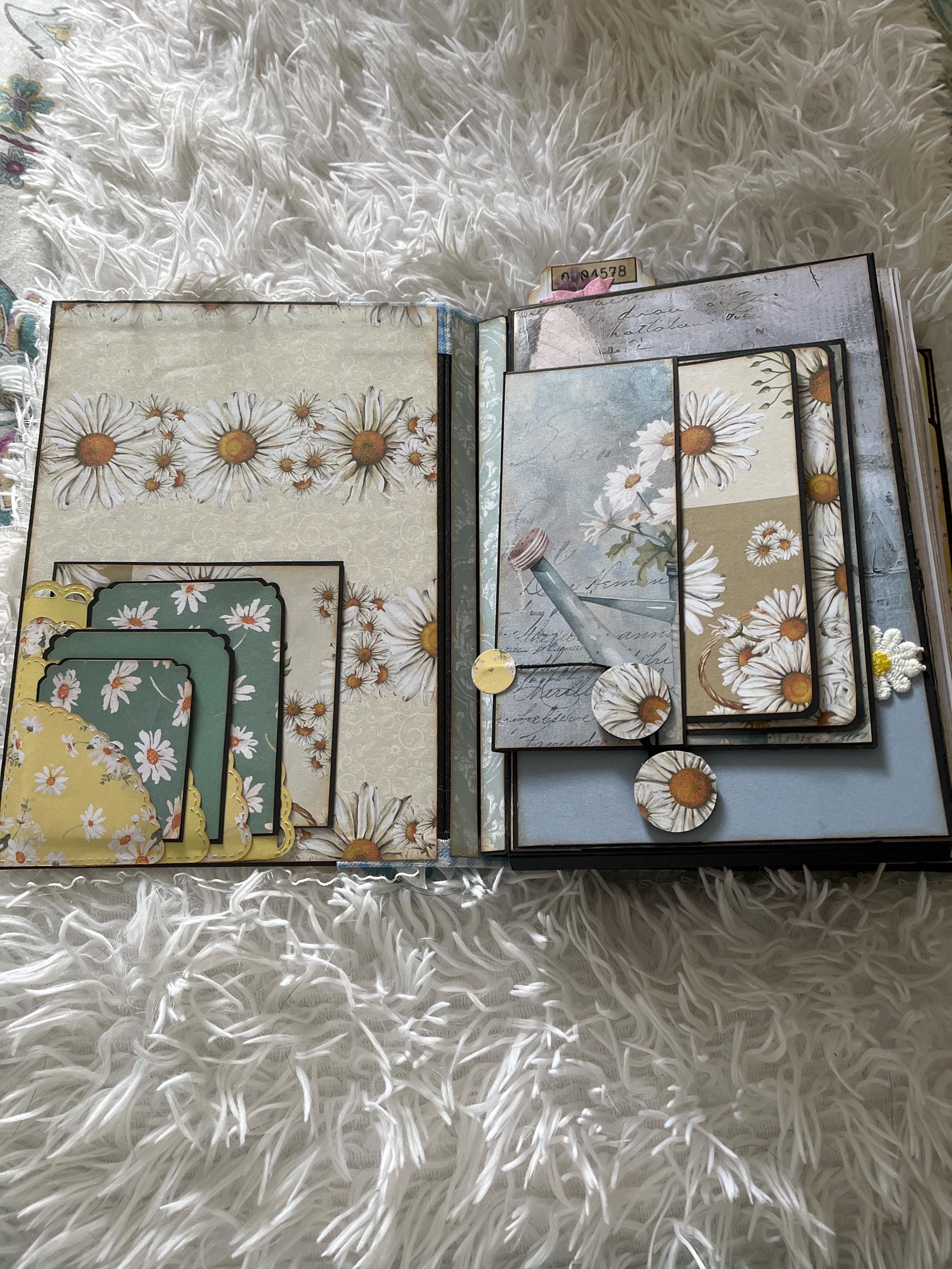 Daisy Theme, Handmade and Unique Hybrid Journal, Memory Book, Photo ...