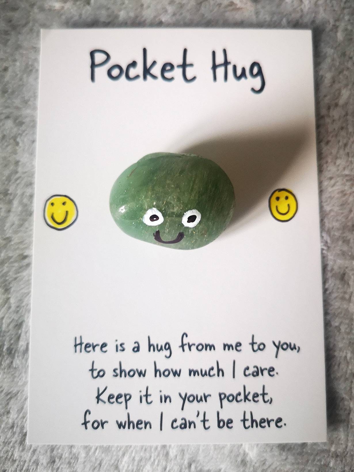 Crystal Pocket Hug, Letterbox Gift, Poem Card, Pick Me up Gift, I Miss ...