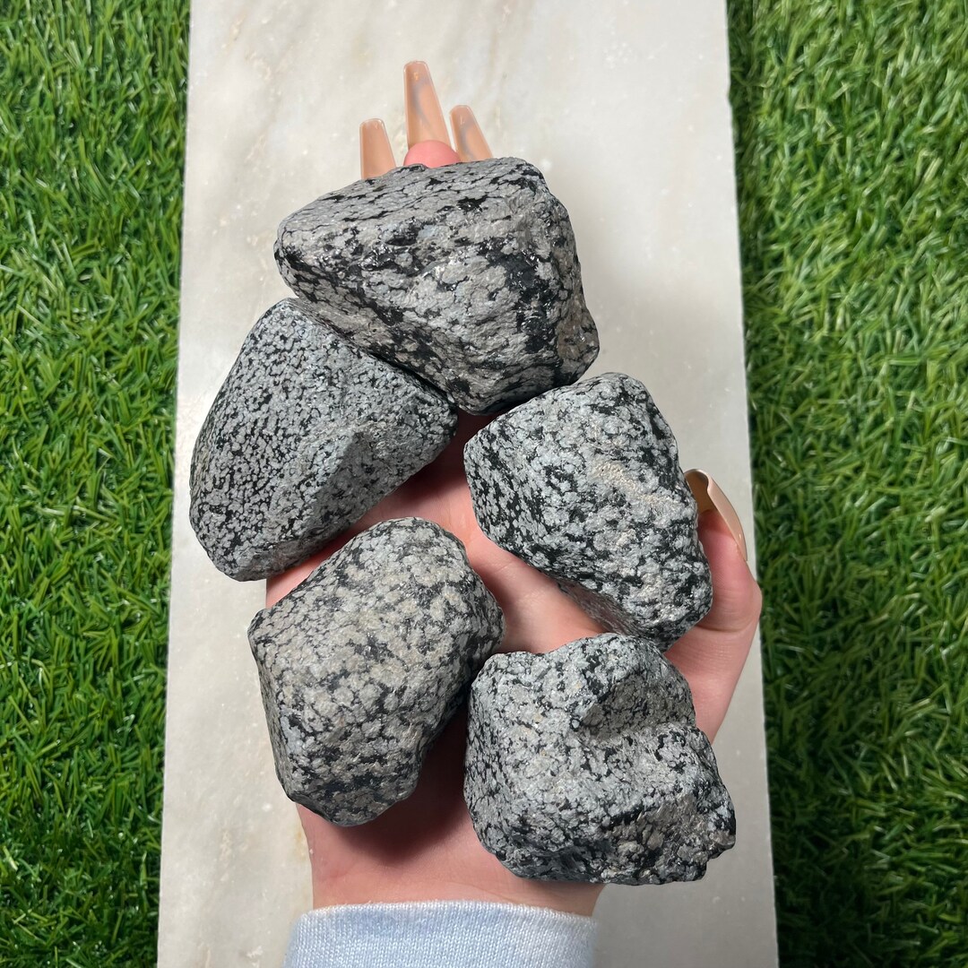 Large Raw Snowflake Obsidian Chunks | Protection Stone - Etsy