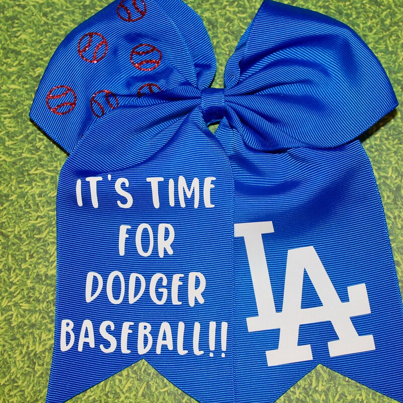 La Dodgers Hair Bow - Etsy