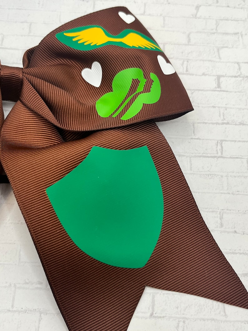 Girl Scout Brownie Large Hair Bow / Girl Scouts Gear / Custom Hair Bow ...