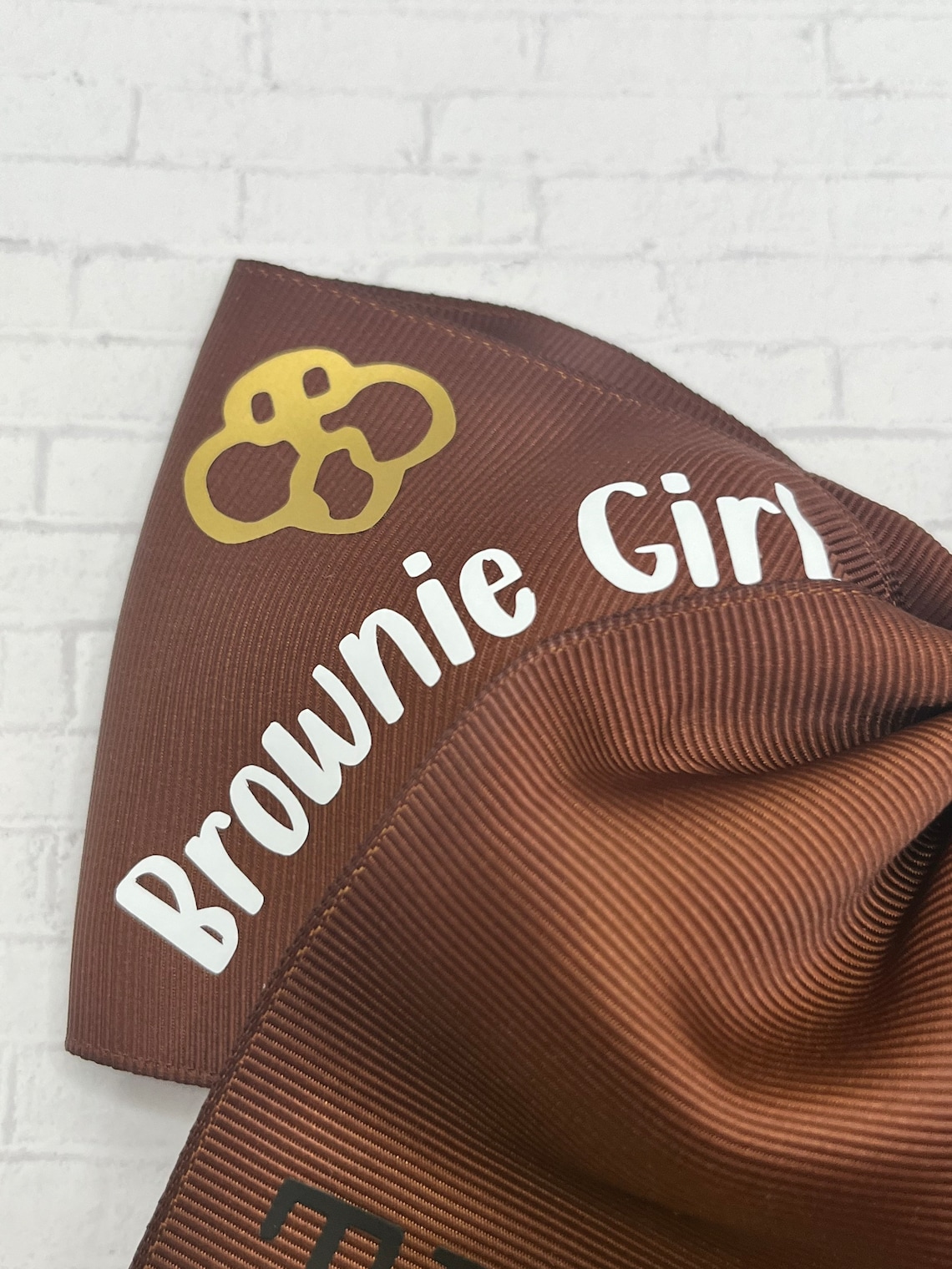 Girl Scout Brownie Large Hair Bow / Girl Scouts Gear / Custom - Etsy