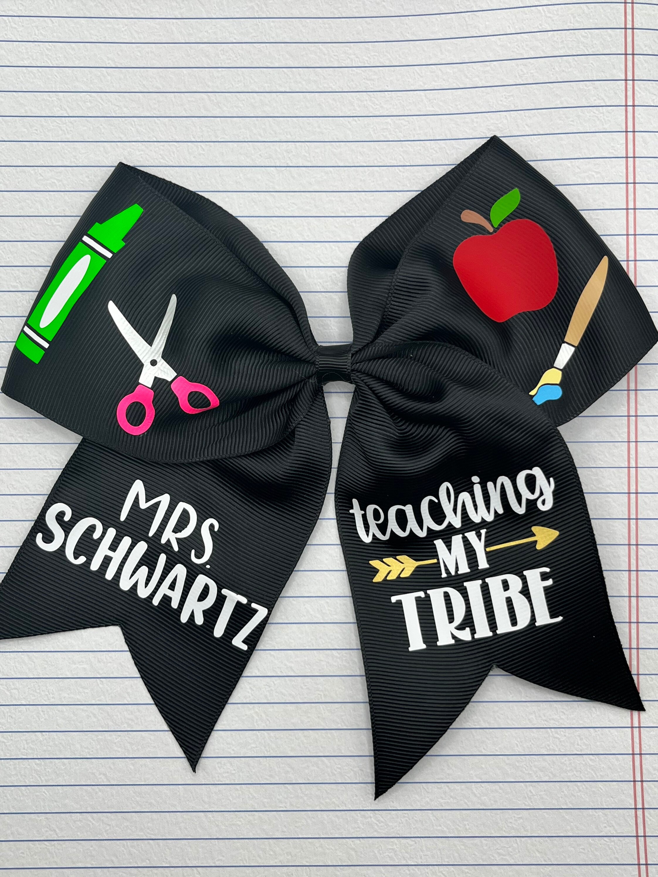 School Teacher Hair Bow / Large Cheer Hair Bow / Back to School ...
