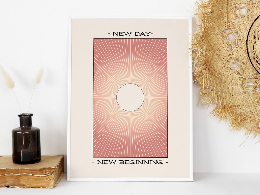 DIGITAL DOWNLOAD new Day New Beginning Art Print, Inspirational ...