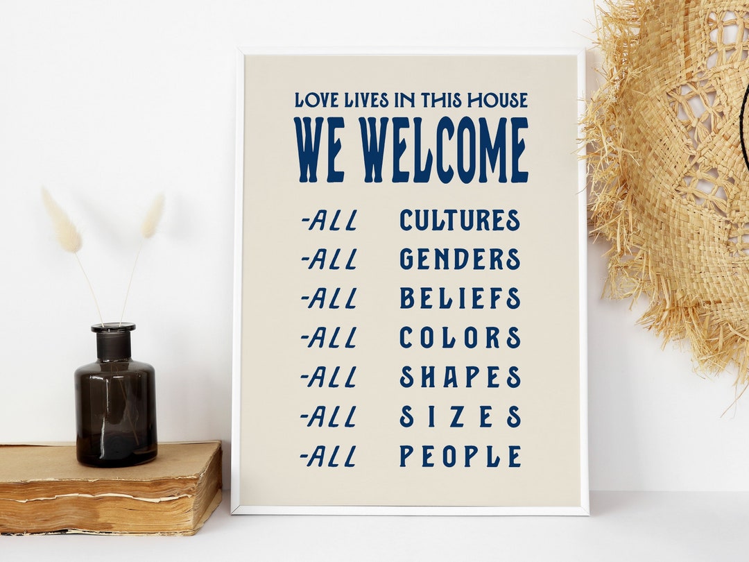 DIGITAL DOWNLOAD welcome Printable Wall Art, Typography Print, Home ...