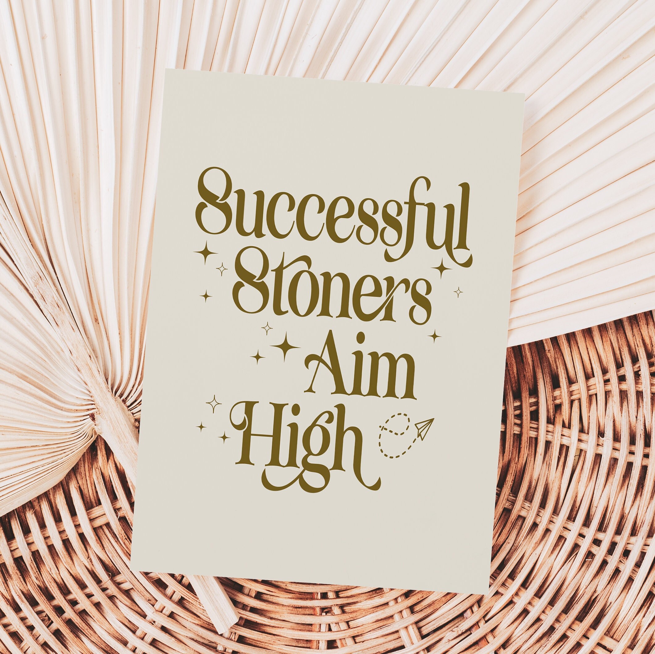 DIGITAL DOWNLOAD successful Stoners Typography Print, Cannabis Art ...