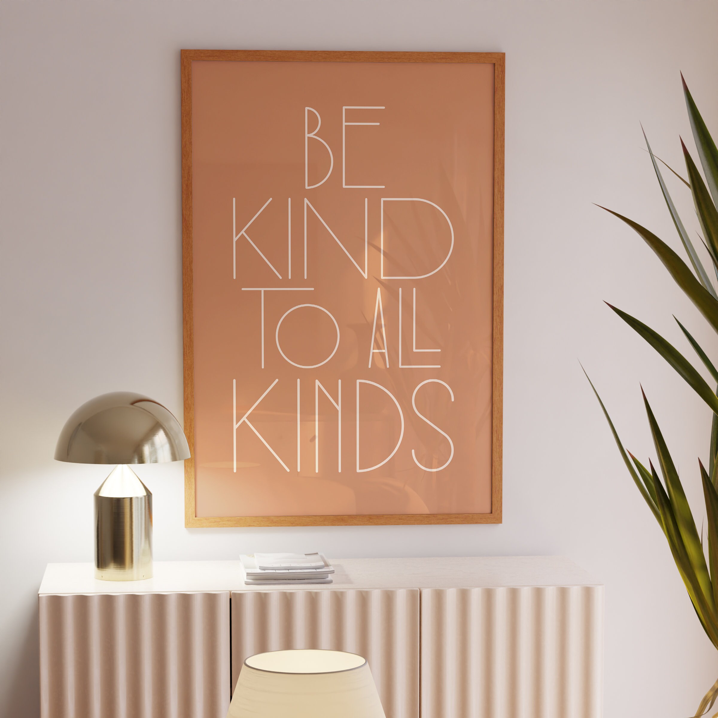 DIGITAL DOWNLOAD be Kind to All Kinds Wall Art Print, Typography Poster ...