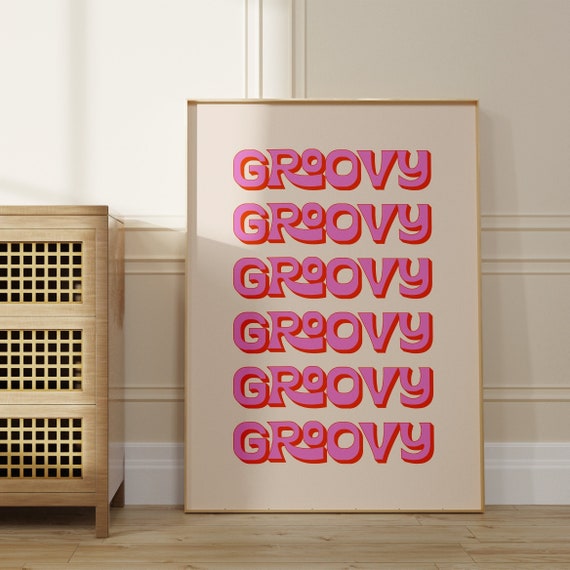DIGITAL DOWNLOAD groovy Printable Wall Art | Etsy