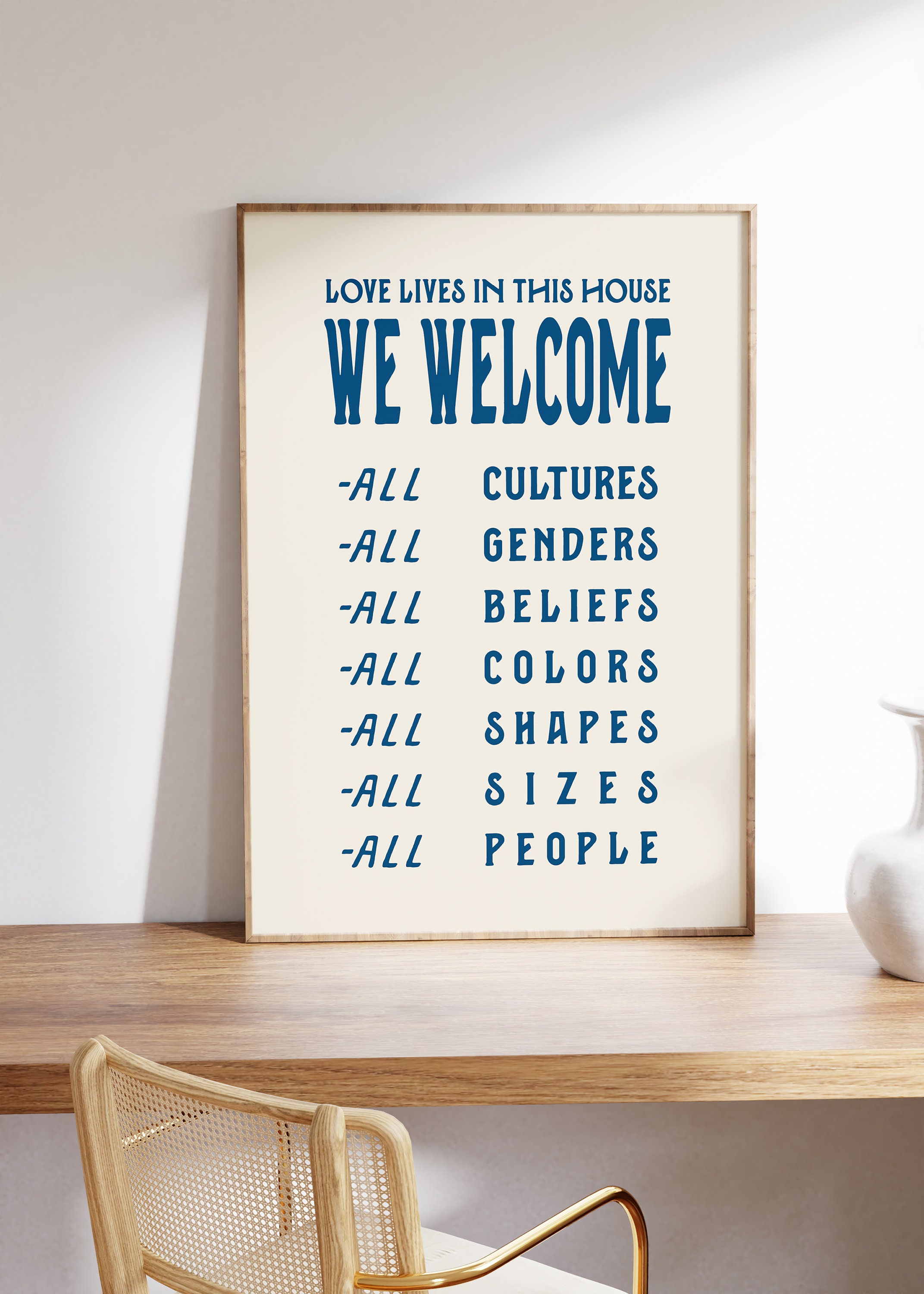 DIGITAL DOWNLOAD welcome Printable Wall Art, Typography Print, Home ...