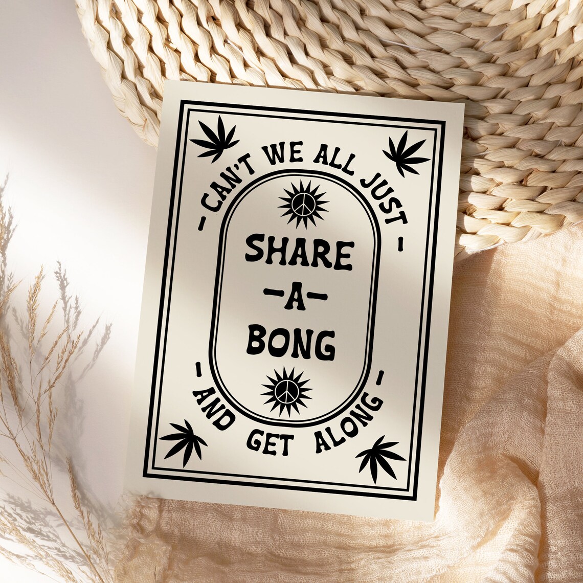 DIGITAL DOWNLOAD Printable Wall Art, Cannabis Art, Marijuana Poster ...