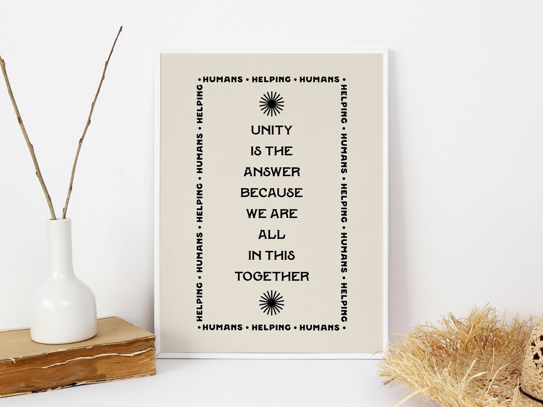 DIGITAL DOWNLOAD humans Helping Humans Typography Print, Wall Art, Home ...