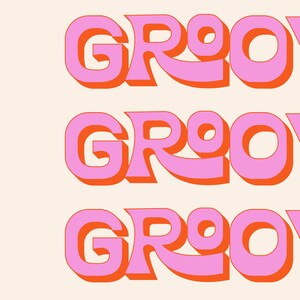 DIGITAL DOWNLOAD groovy Printable Wall Art 60s Decor, 70s Decor, Retro ...