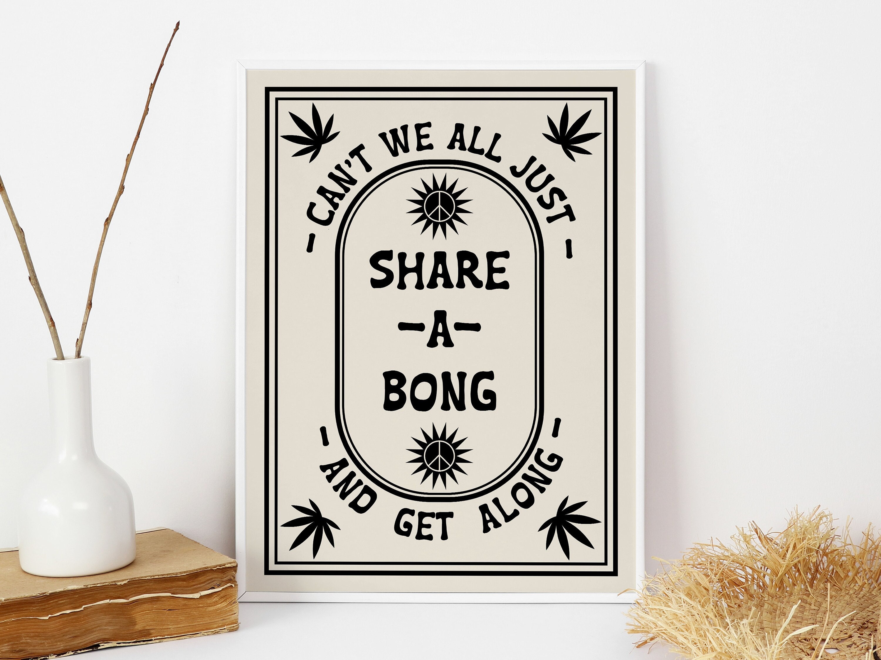 DIGITAL DOWNLOAD Printable Wall Art, Cannabis Art, Marijuana Poster ...