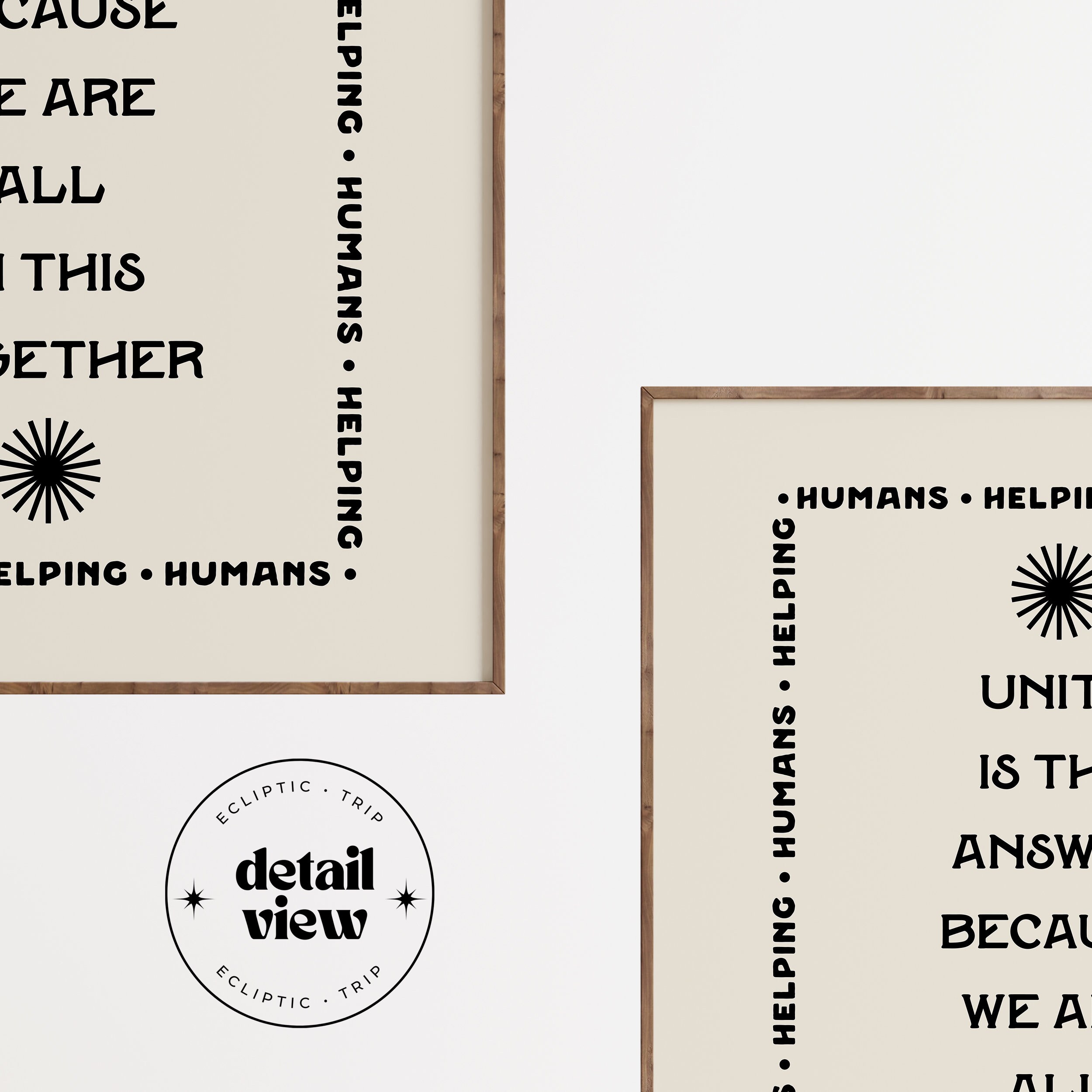 DIGITAL DOWNLOAD humans Helping Humans Typography Print, Wall Art, Home ...