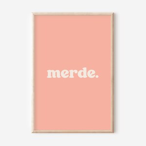 DIGITAL DOWNLOAD merde Printable Wall Art | Etsy