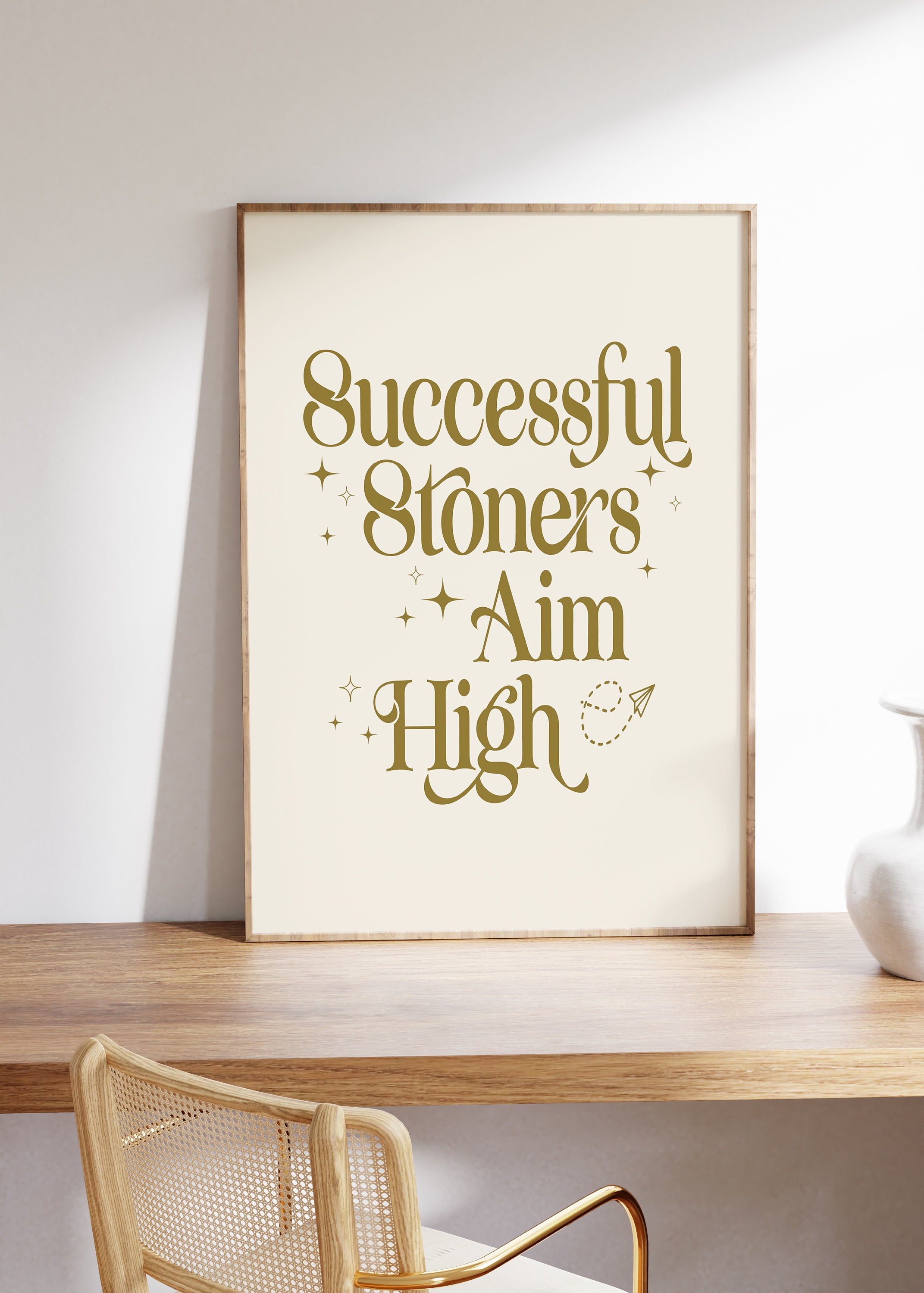 DIGITAL DOWNLOAD successful Stoners Typography Print, Cannabis Art ...