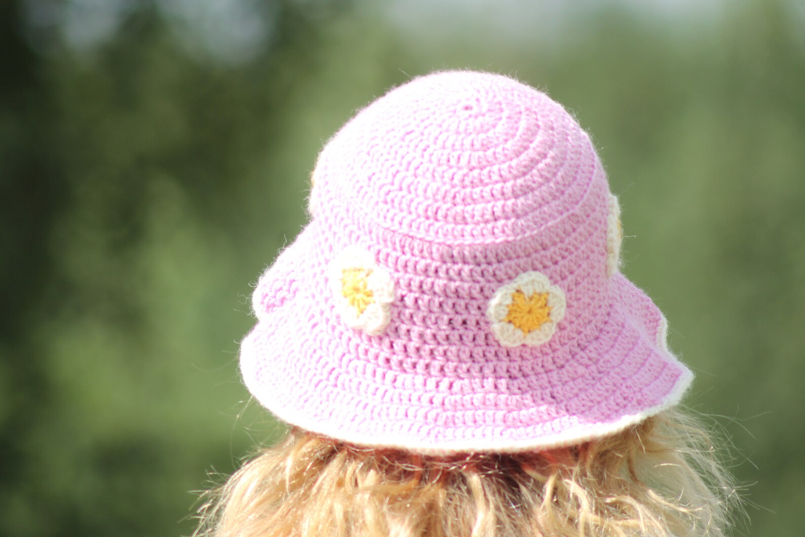 Crochet Flower Bucket Hat Etsy