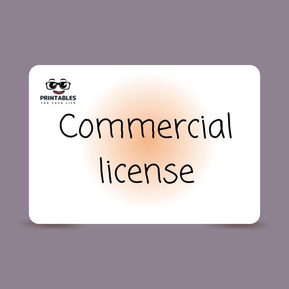 Commercial License Digital Download Printables - Etsy