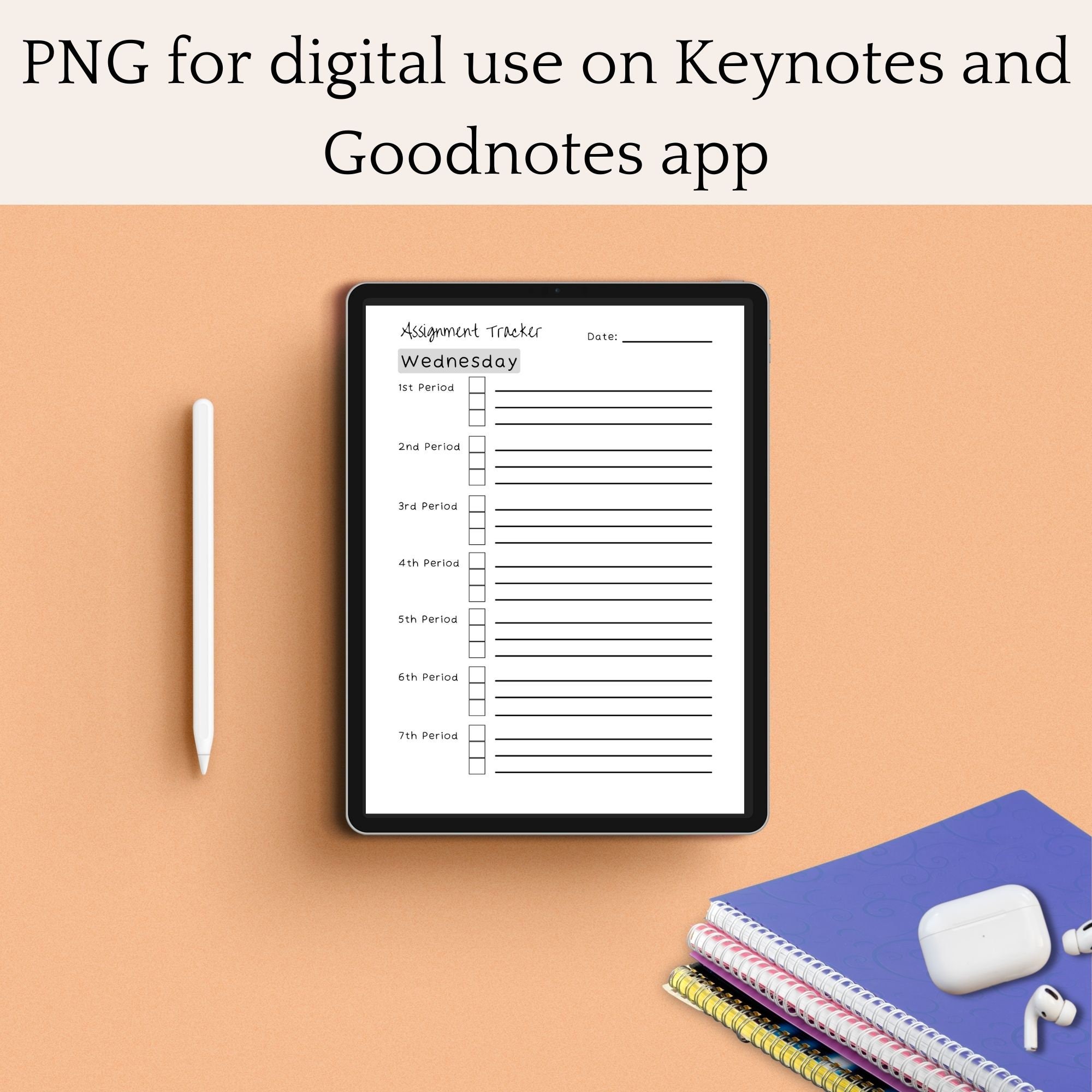 Student Weekly Homework Tracker Printable | Digital Student Planner ...