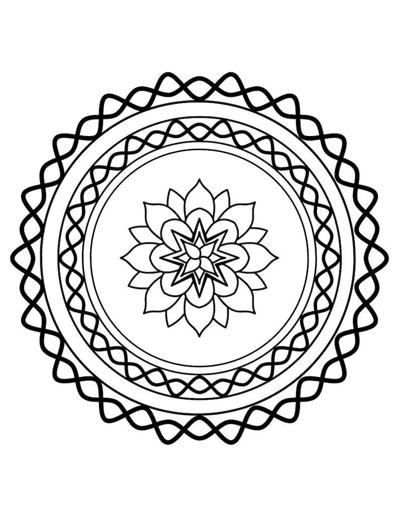 32 Mandala Coloring Pages Packet | Yoga Activity | Fine Motor Skill ...