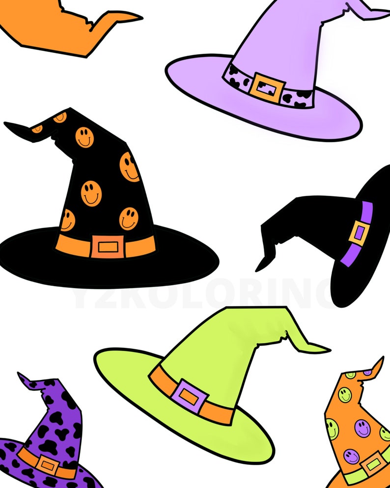 Halloween Witch Hat Art Print - Etsy