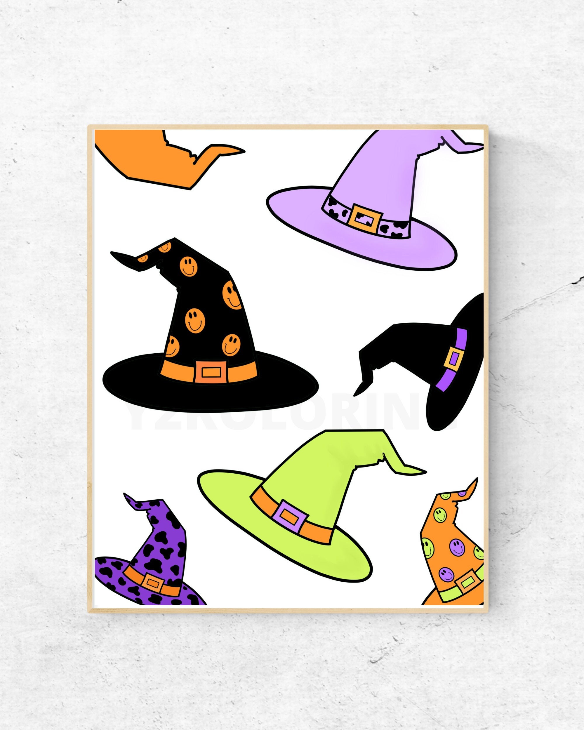 Halloween Witch Hat Art Print - Etsy