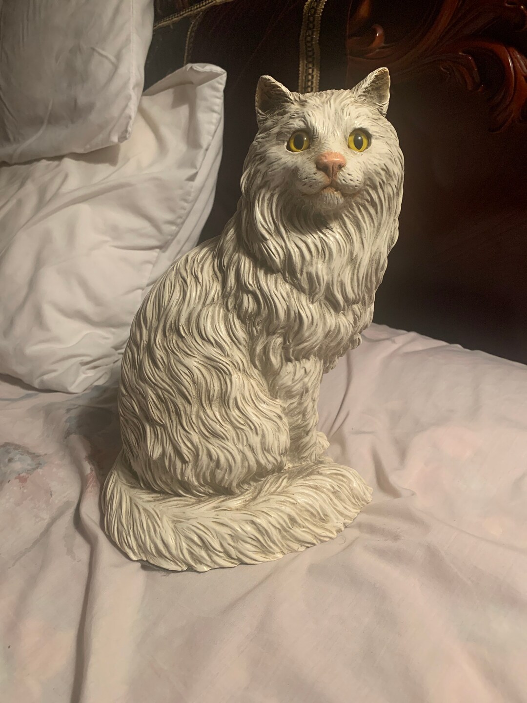 Full Size Vintage White Persian Cat Statue Universal Statuary - Etsy
