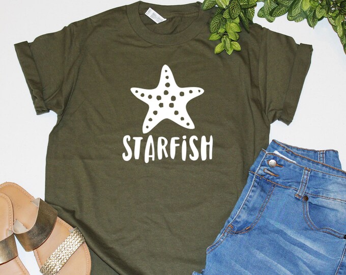 Starfish Shirt Star Fish Beach Shirt Vacation Shirt Beach Shirt Beach ...