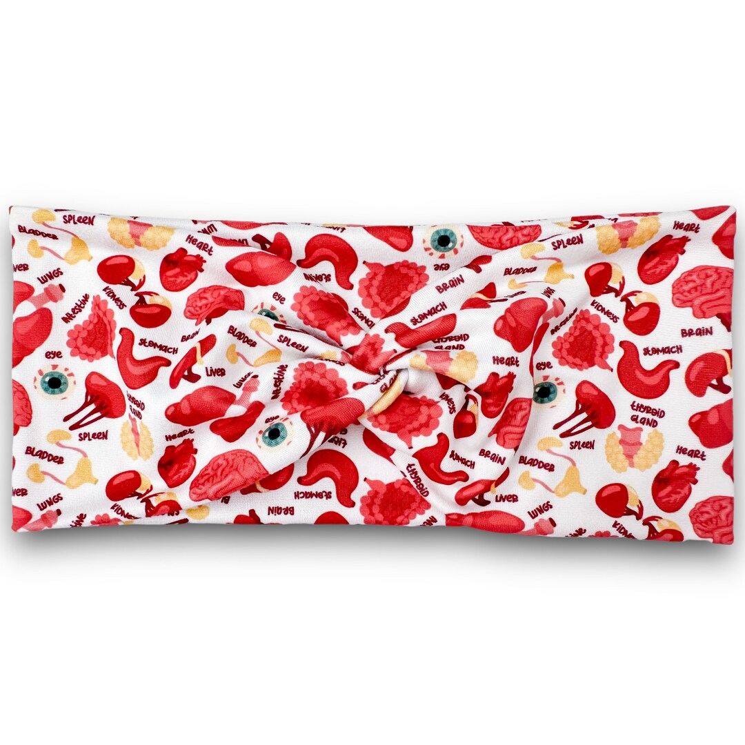 Organs With Names Twist Headband Nurse Headband Medical Headband Gift ...