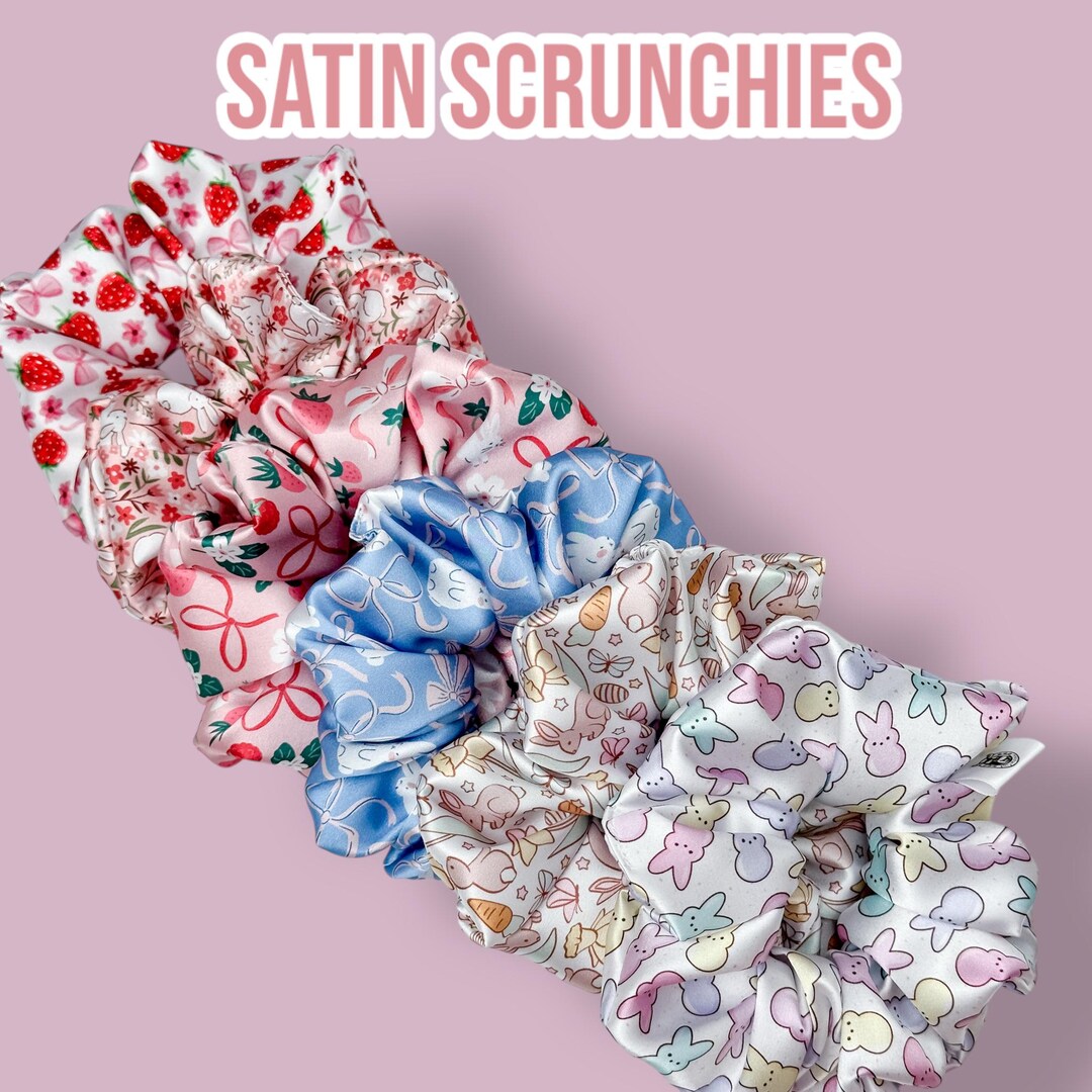 Satin Scrunchies Collection | Pick One or More! | 5" Durable & Cute ...
