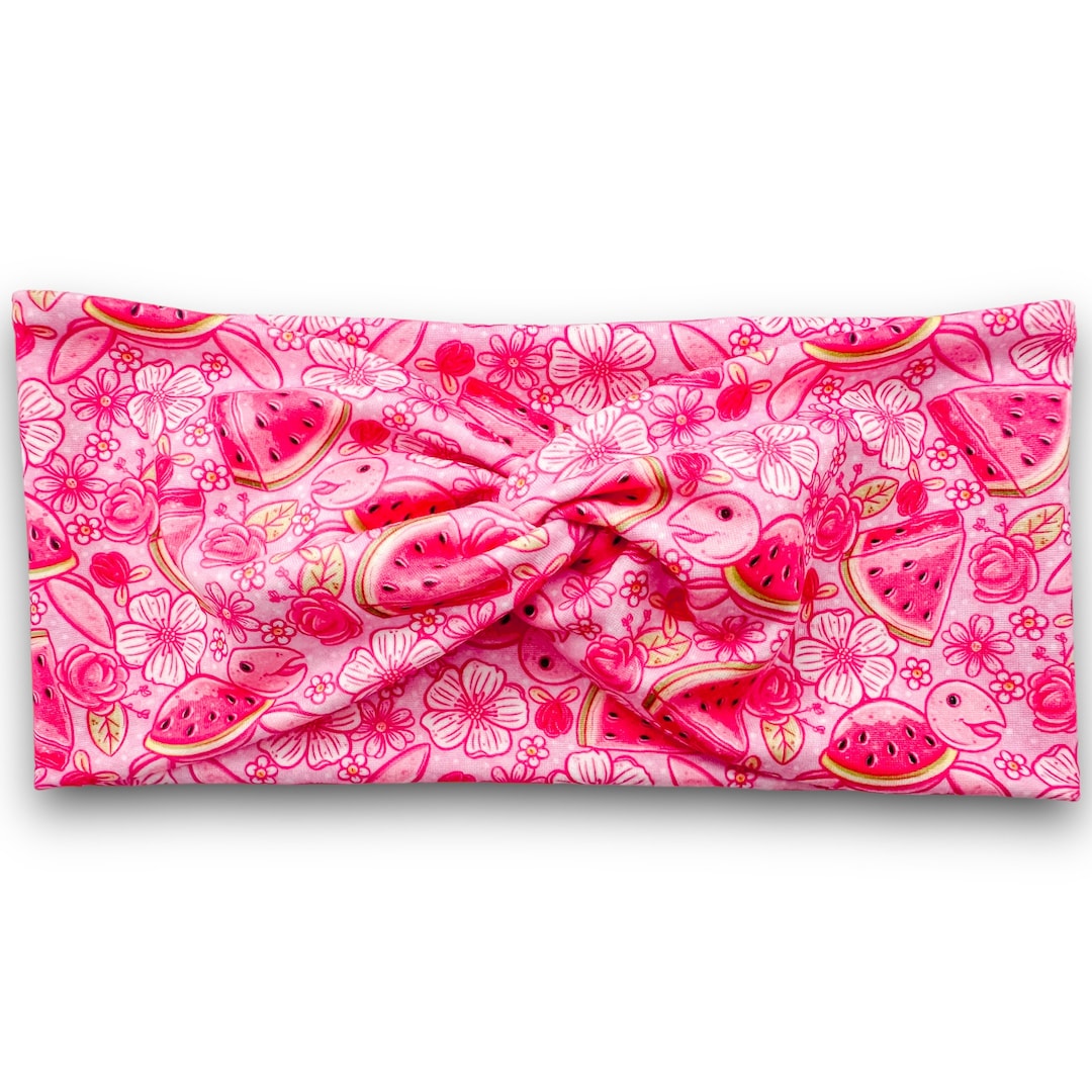 Watermelon Turtle Twist Headband | Fruit Animal Print - Etsy