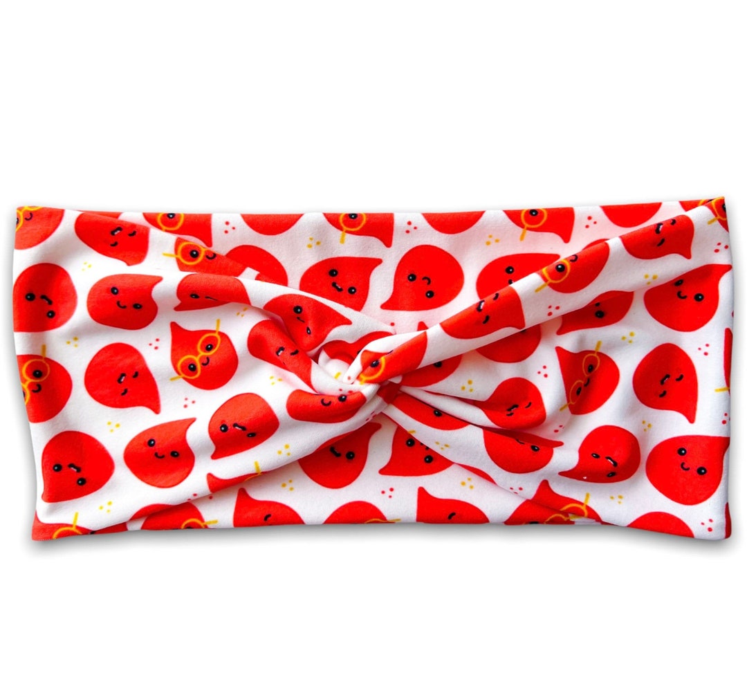 Phlebotomy Twist Headband - Blood Drop Print Medical Fashion - Etsy