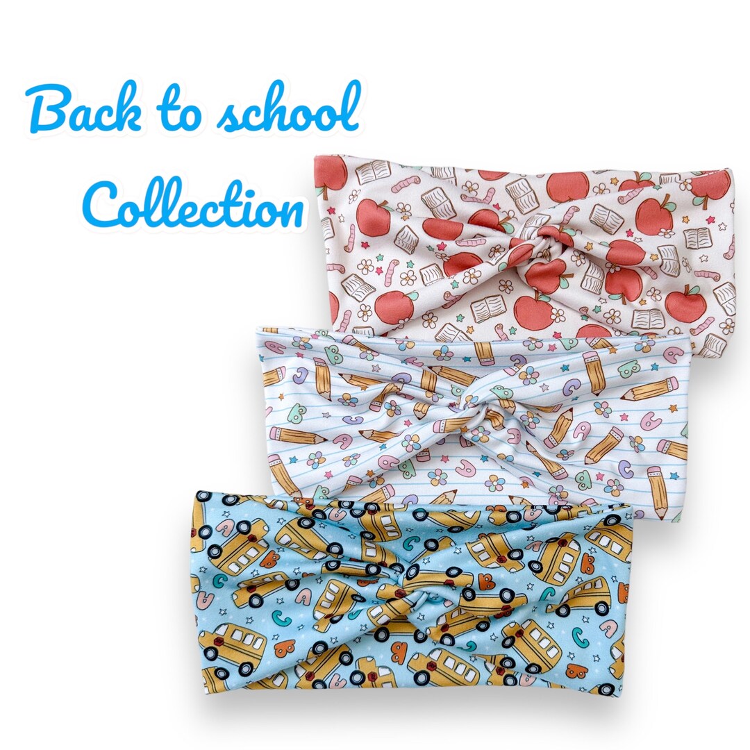 Back to School Collection Twist Headbands | Teacher/student Headbands ...