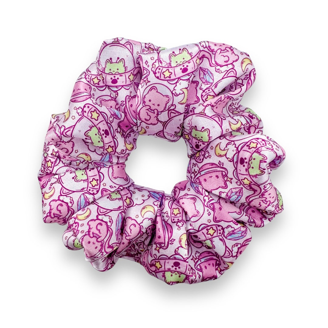 Space Cats Scrunchie Made With Satin Regular or Jumbo Sizes Available Hair Scrunchies - Etsy