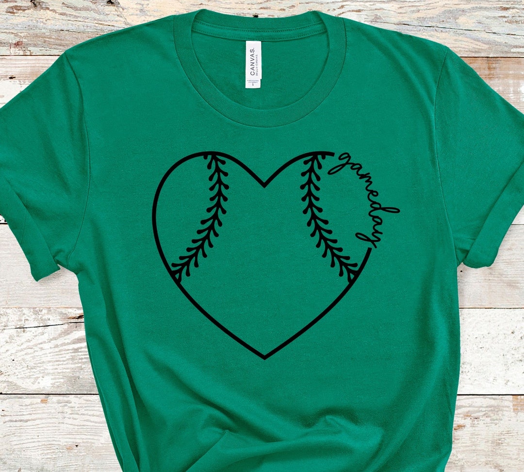 Game Day Heart With Baseball Stitches - Etsy