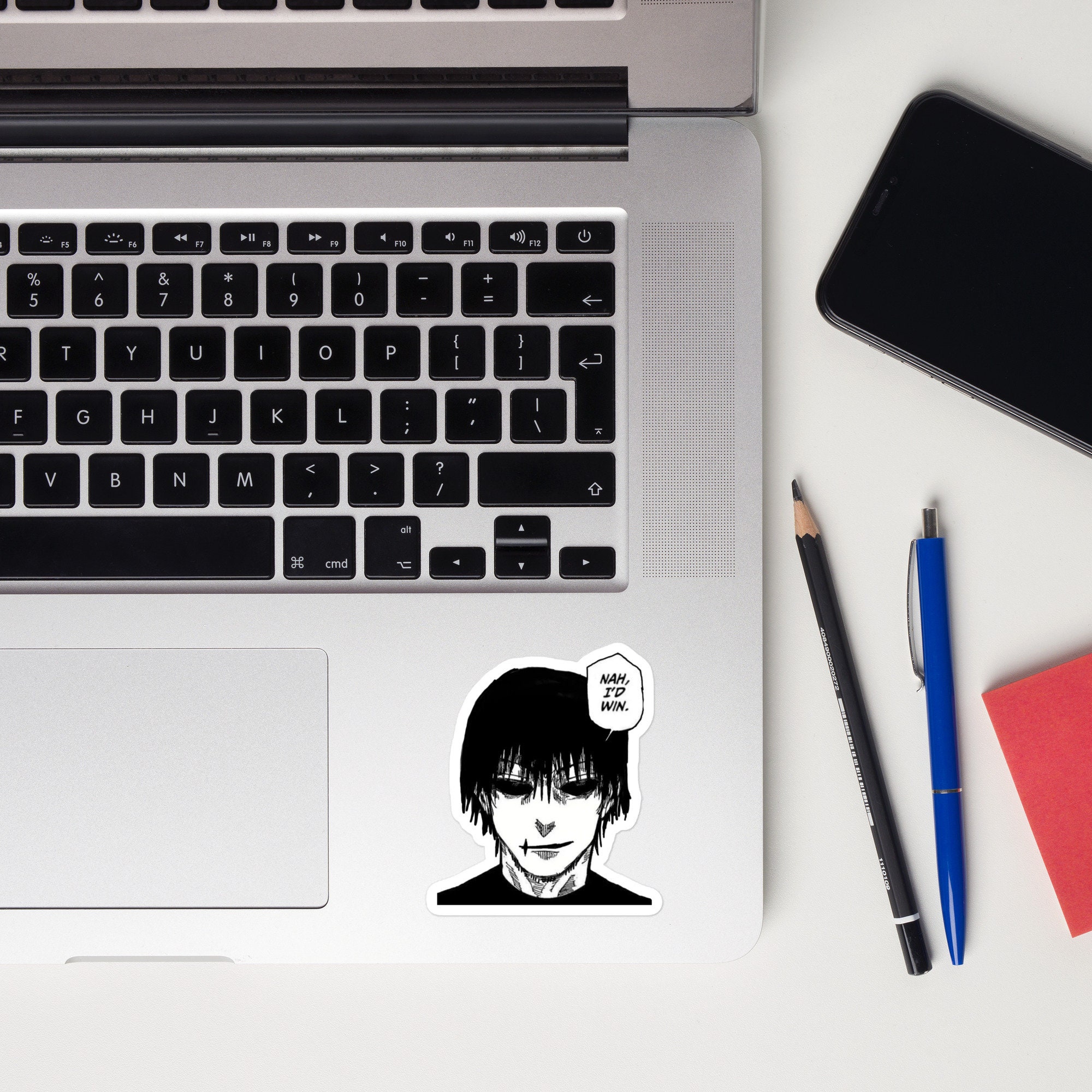 Nah I'm Win Toji Fushiguro JJK Jujutsu Kaisen Unisex Sticker - Etsy