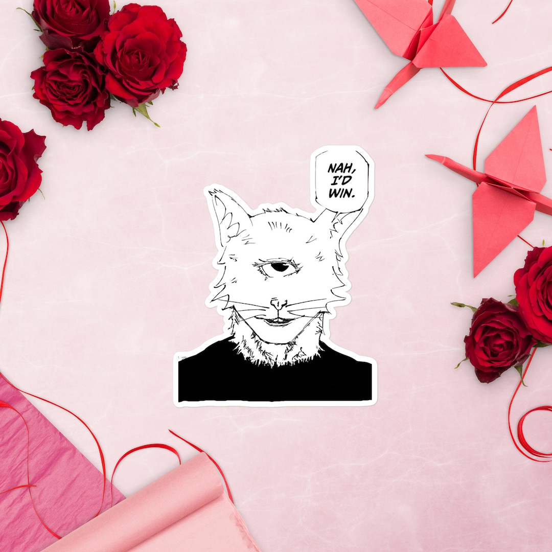 Nah I'd Win Gege JJK Jujutsu Kaisen Unisex Sticker - Etsy