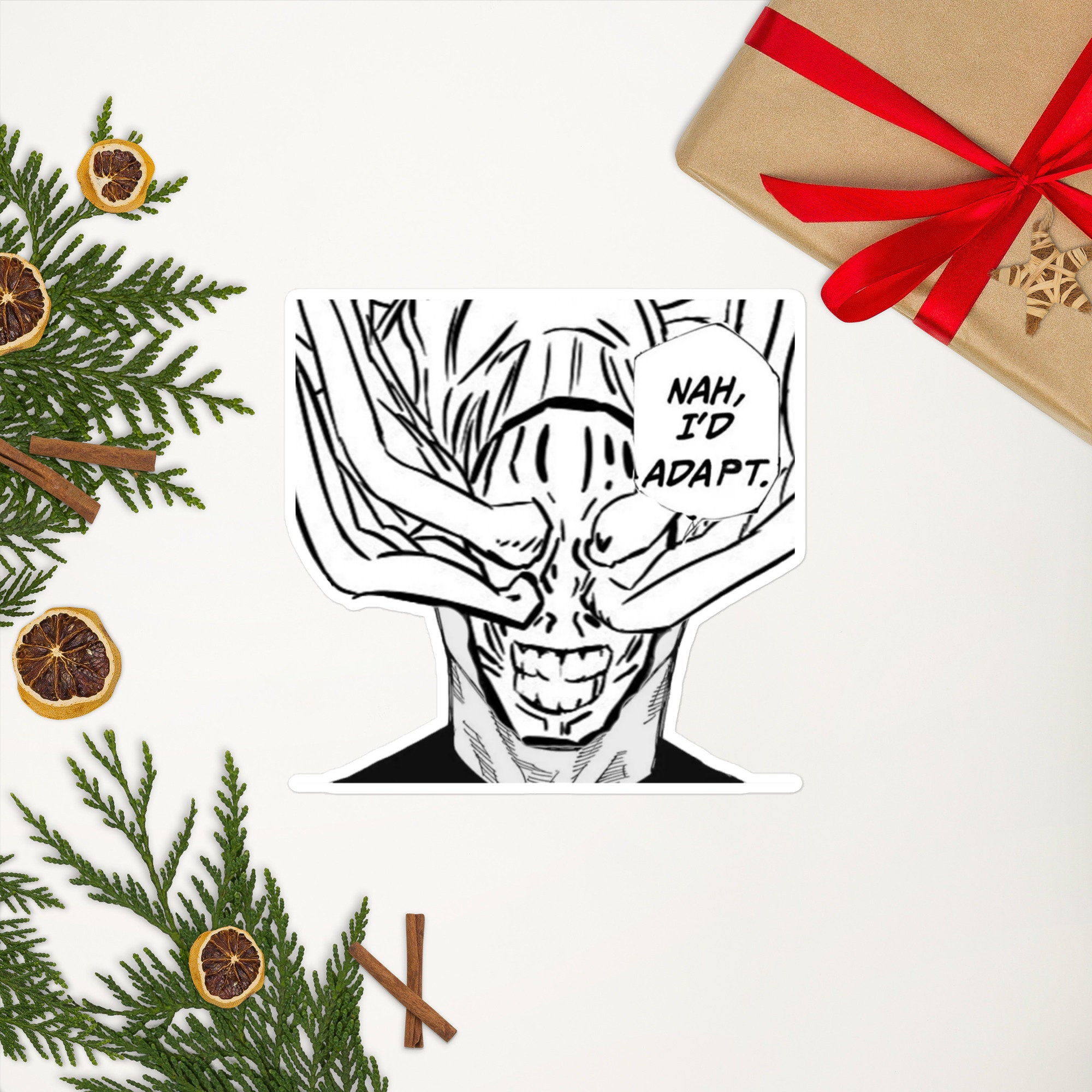 Nah I'd Win Mahoraga JJK Jujutsu Kaisen Unisex Sticker - Etsy