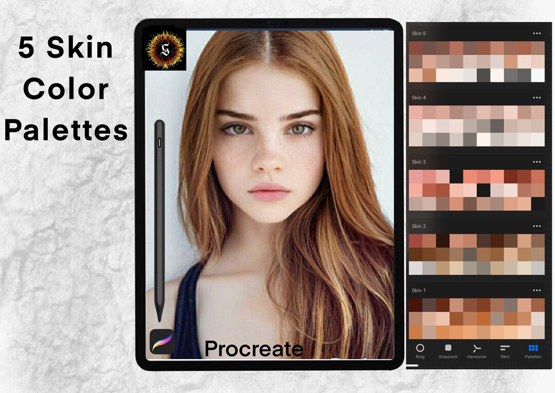 5 Skin Color Palettes Pack Vol. 1 iPad Procreate Swatches - Etsy