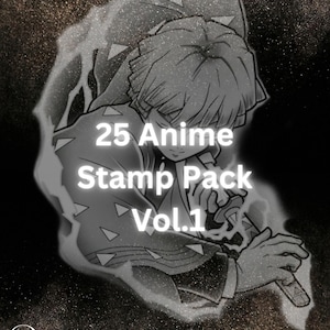 25 Anime Stamp Pack Vol.1 | iPad | Procreate - Etsy