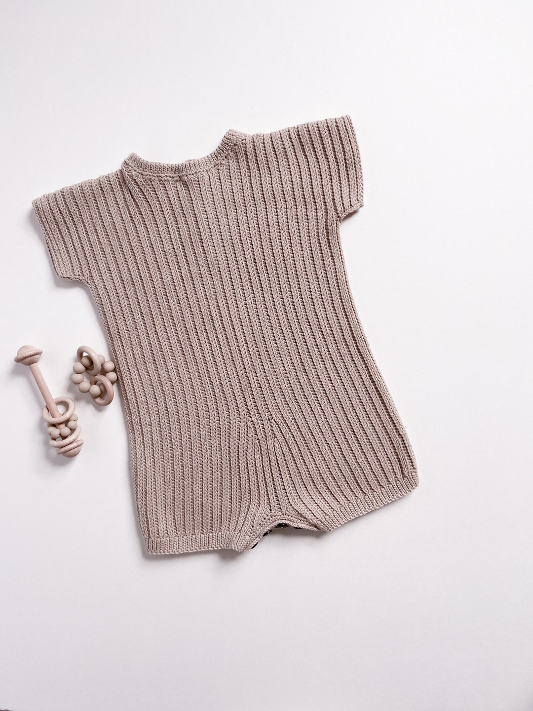 CROCHET PATTERN Ribbed Playsuit in 2x2 Knit-like Ribbing (sizes 0-6 Mo ...