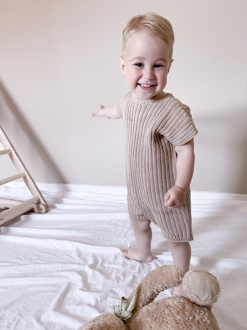 CROCHET PATTERN Ribbed Playsuit in 2x2 Knit-like Ribbing - Etsy