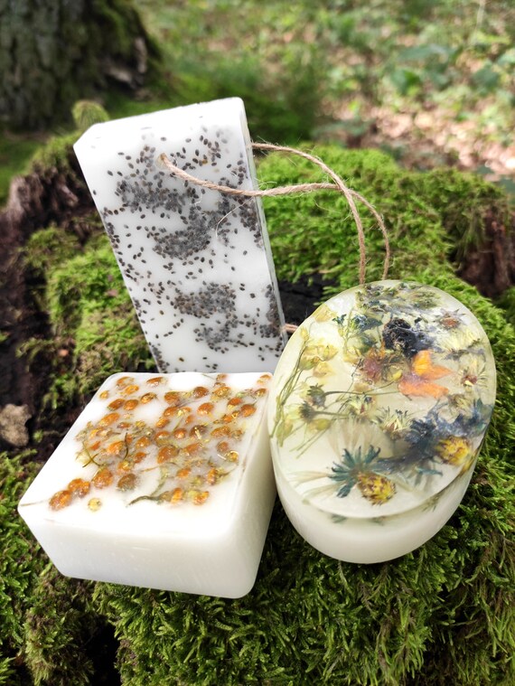 Handgemachte Seife Seifenstücke im Set Blumen - Etsy