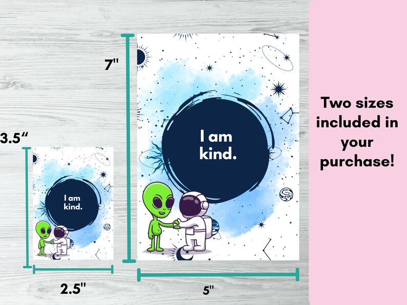 Affirmation Cards Printable Printable Affirmations for Kids Outer Space ...